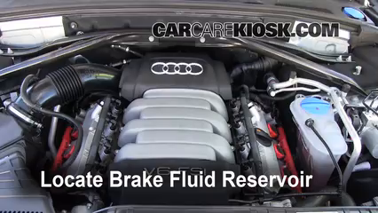 2009-2016 Audi Q5 Brake Fluid Level Check - 2010 Audi Q5 Premium 3.2L V6